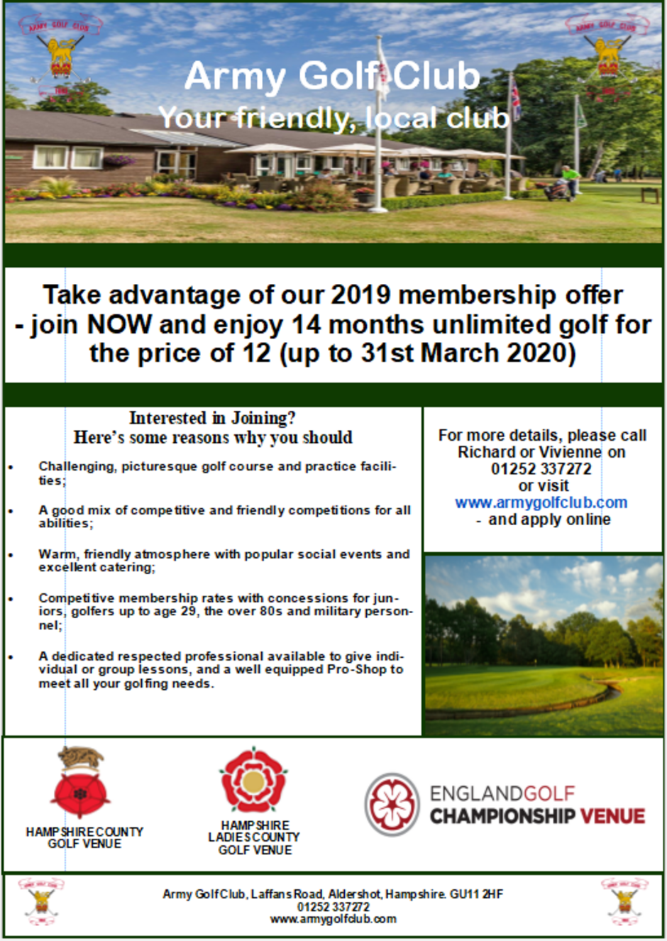 Home :: When visiting Army Golf Club you can be assured of a warm and ...